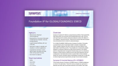 Synopsys Foundation IP on GF 55BCD Datasheet | Synopsys