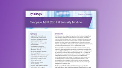 MIPI CSE 2.0 Security Module Datasheet | Synopsys