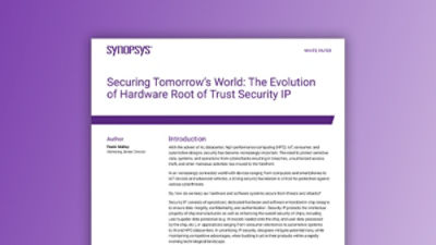 Securing Tomorrow’s World: Hardware Root of Trust Security IP | Synopsys