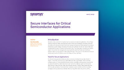 Secure Interfaces for Critical Semiconductor Applications | Synopsys