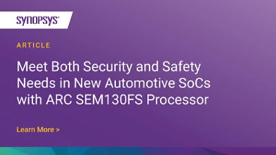 Automotive SoC Security with ARC SEM130FS | Synopsys IP
