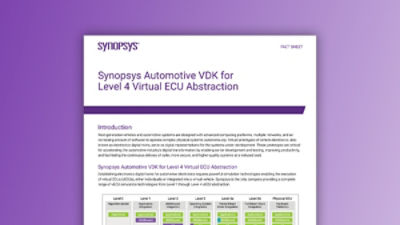 Synopsys Automotive VDK for Level 4 Virtual ECU Abstraction | Synopsys