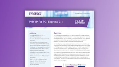 Synopsys PHY IP for PCI Express 3.1 – Datasheet | Synopsys