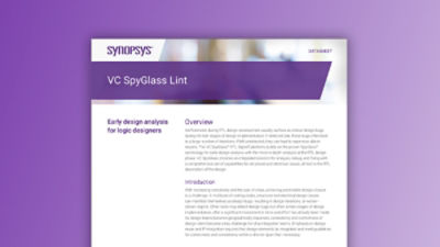 Lint for RTL Design: VC SpyGlass Lint Datasheet & Advanced Analysis ...
